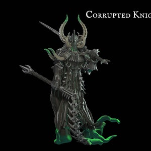 Corrupted Knight Miniature 28mm Scale Tabletop Gaming Dnd - Etsy