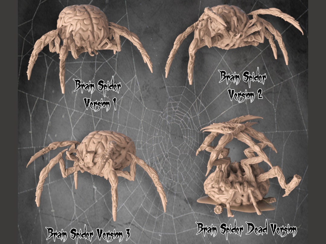 Brain Spider Miniature - 4 Poses - 32mm Scale Tabletop Gaming Dnd ...