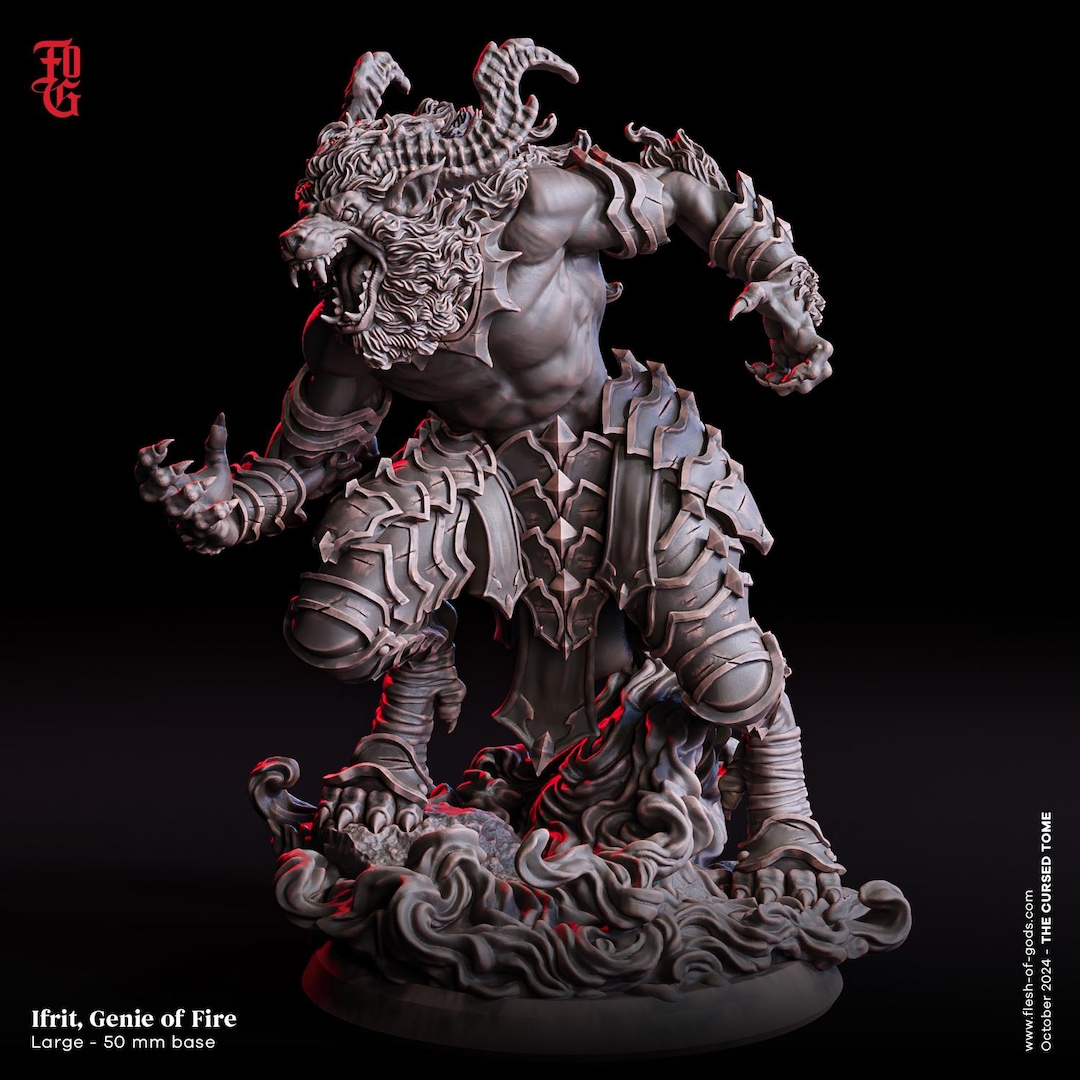 Genie of Fire Miniature Elemental Demon Undead Aberration Monster ...