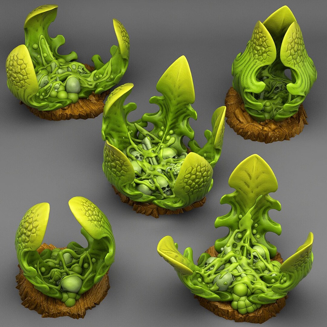 Dnd Carnivorous Glue Plant Miniatures Wargaming Terrain 28mm or 32mm ...