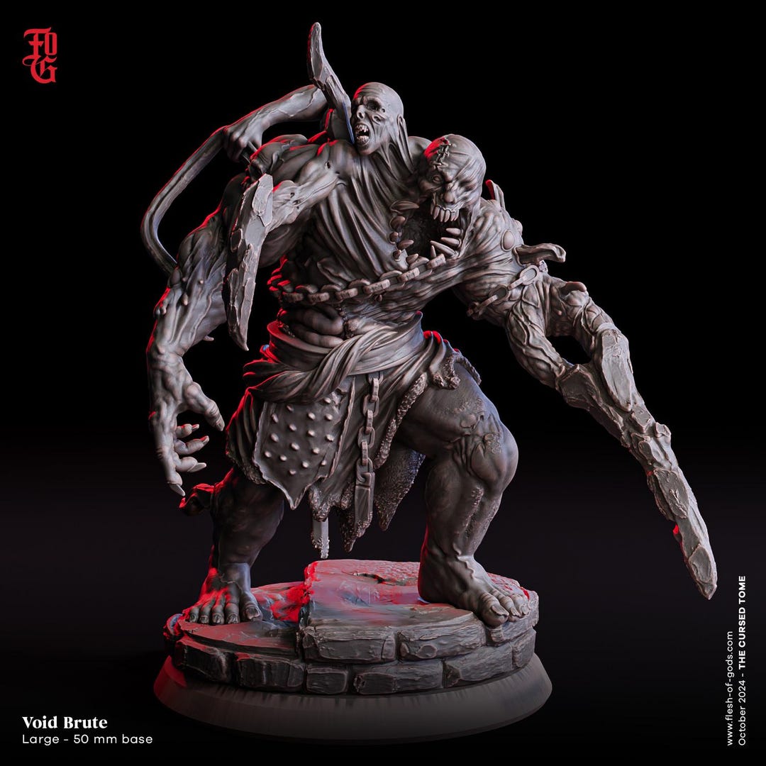 Dnd Void Brute Miniature Undead Aberration Monster Miniature Figurine ...