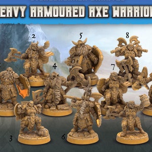Armored Axe Warrior Dwarf Miniature | Dragons Forge | 28mm Scale | Dnd Miniature | Dungeons and ...