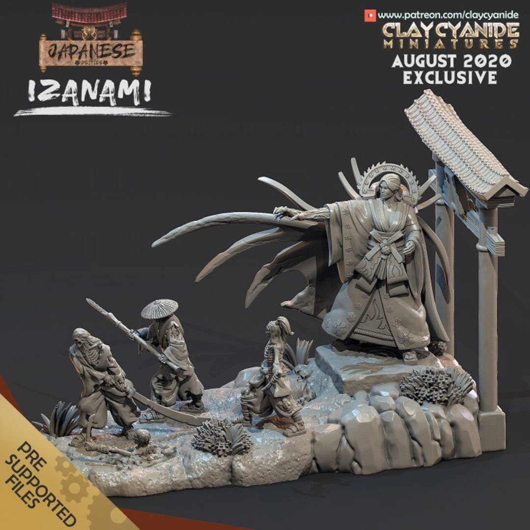 Izanami Miniature Clay Cyanide Japanese Deities Tabletop Gaming Dnd ...