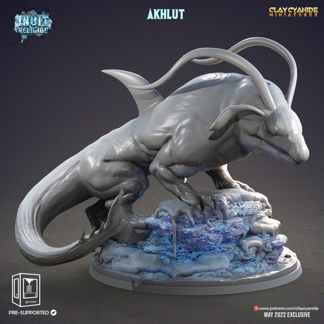 Akhlut Miniature Inuit Religion Tabletop Gaming Dnd Miniature Dungeons ...