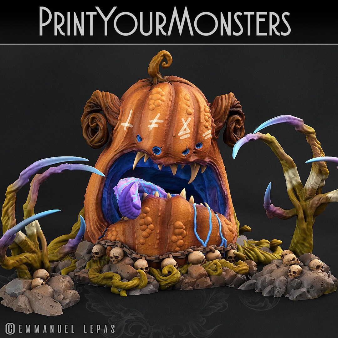 Giant Pumpkin Ogre Miniature Dnd Halloween Miniature | Print Your ...