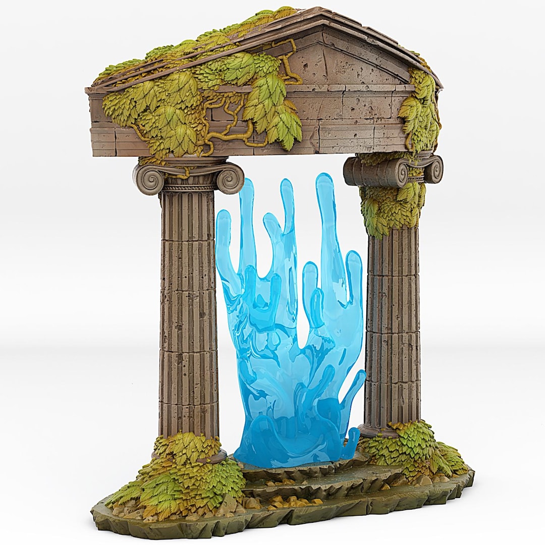 Dnd Greek Temple Portal Miniature Water Effect Portal Dungeon Terrain ...