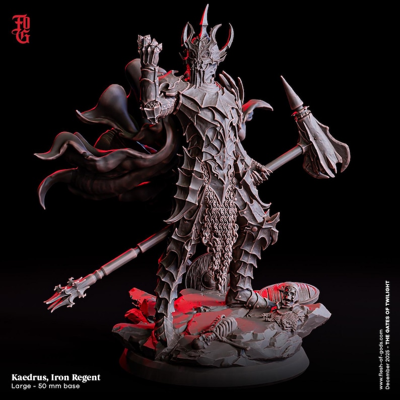 Undead Demon Large Fiend Miniature Monster Miniature | 32mm Scale 50mm ...