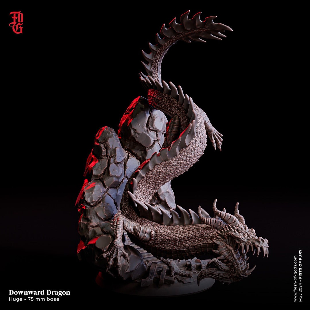 Downward Dragon Miniature Huge Dragon Monster Miniature Japanese ...