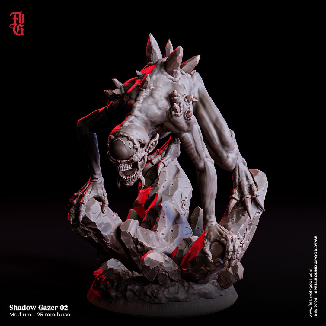 Dnd Shadow Gazer Miniature Monstrosity Figurine Medium Fiend | 32mm ...