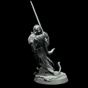 Undead Miniature Undead Warrior Phantom Miniature - 3 Poses - 28mm ...