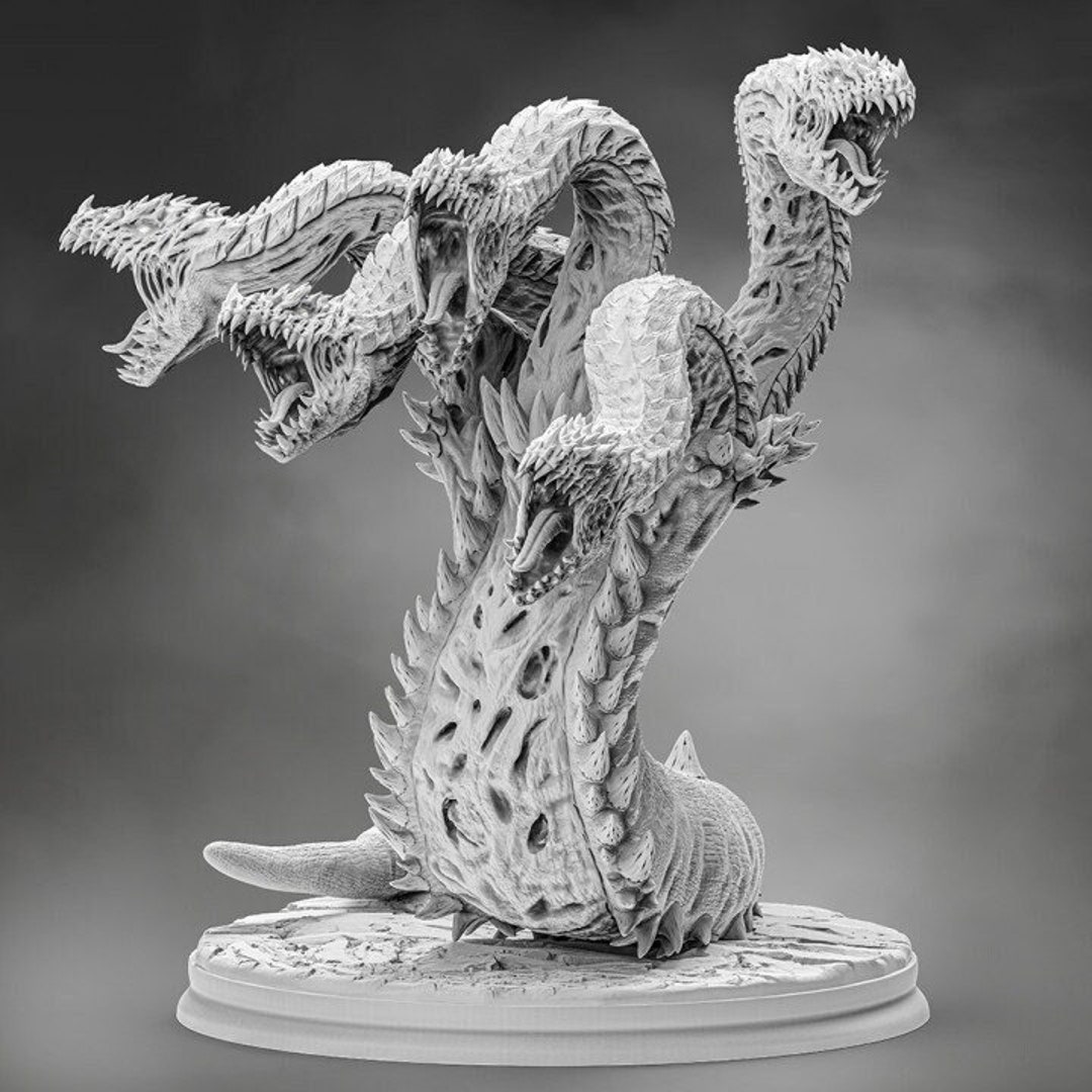 Dnd Hydra Monstrosity Miniature | Hydra Aberration Monster Miniature ...