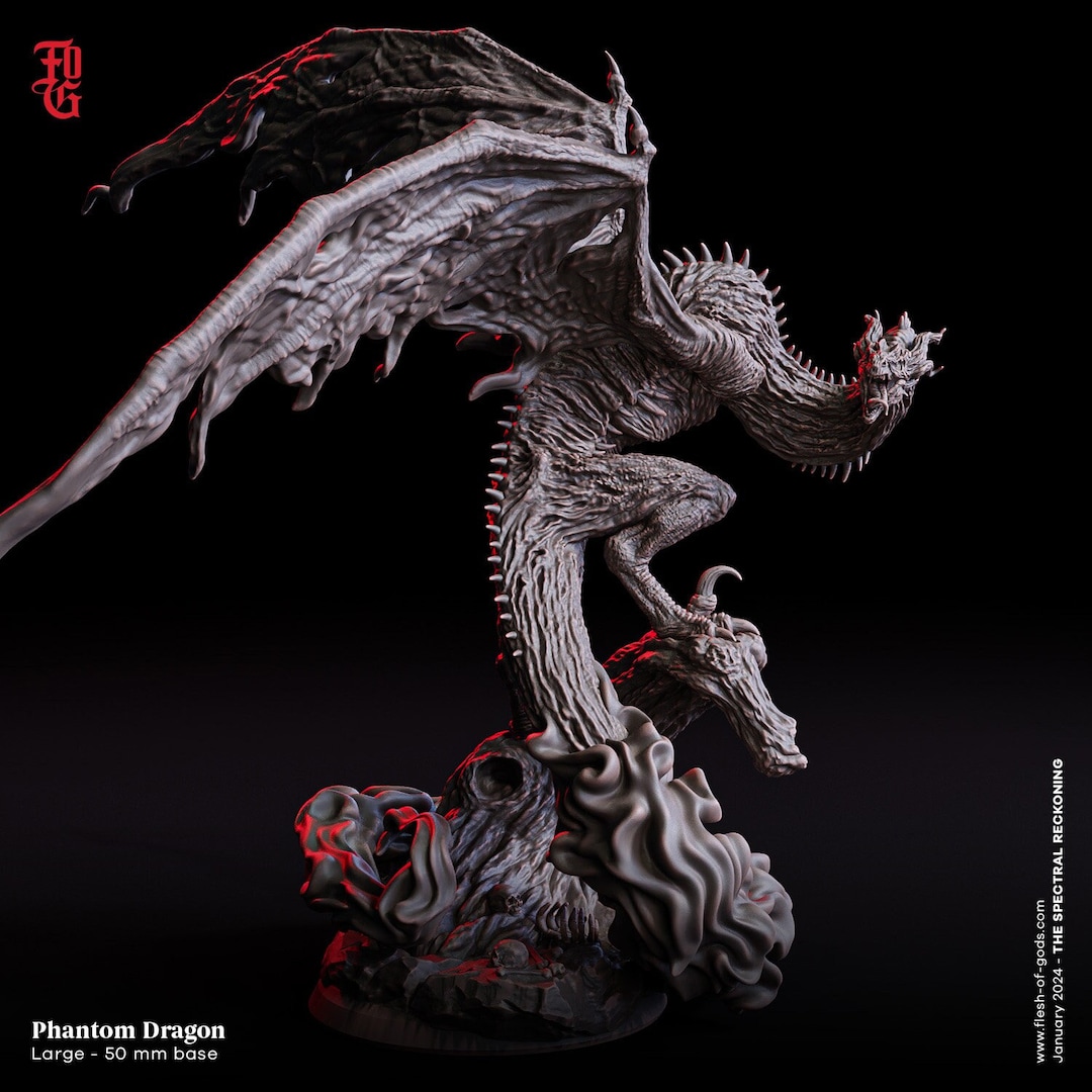 Phantom Dragon Miniature Ethereal Monster Miniature Undead Miniature ...