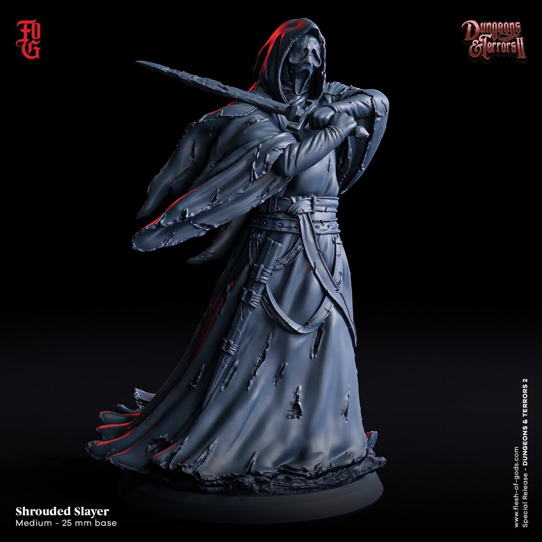 Shrouded Slayer Miniature Ghost Assassin Undead Monster Figurine Horror ...