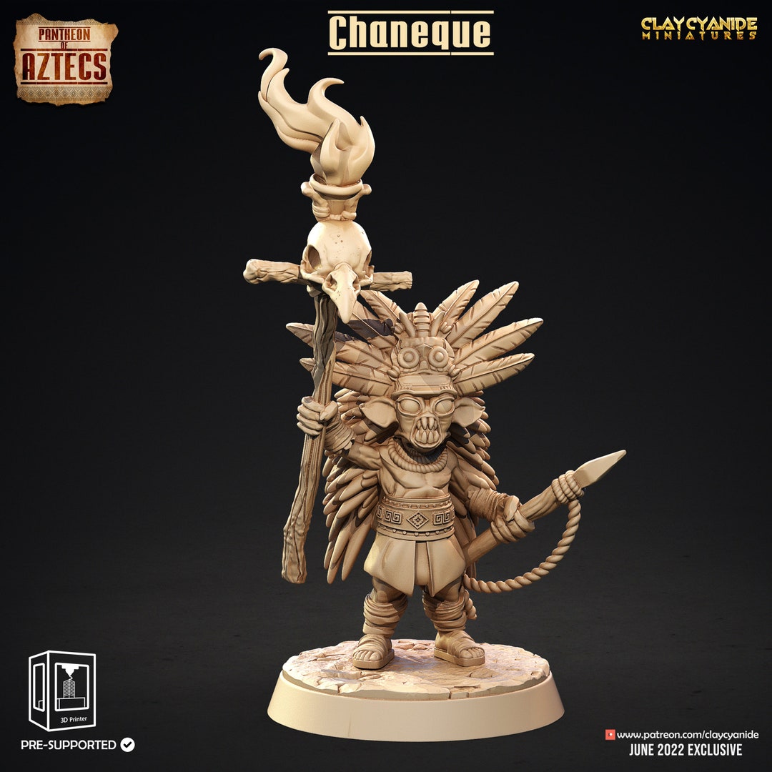 Chaneque Aztec Miniatures MAYAN | Clay Cyanide | Pantheon of Aztecs ...