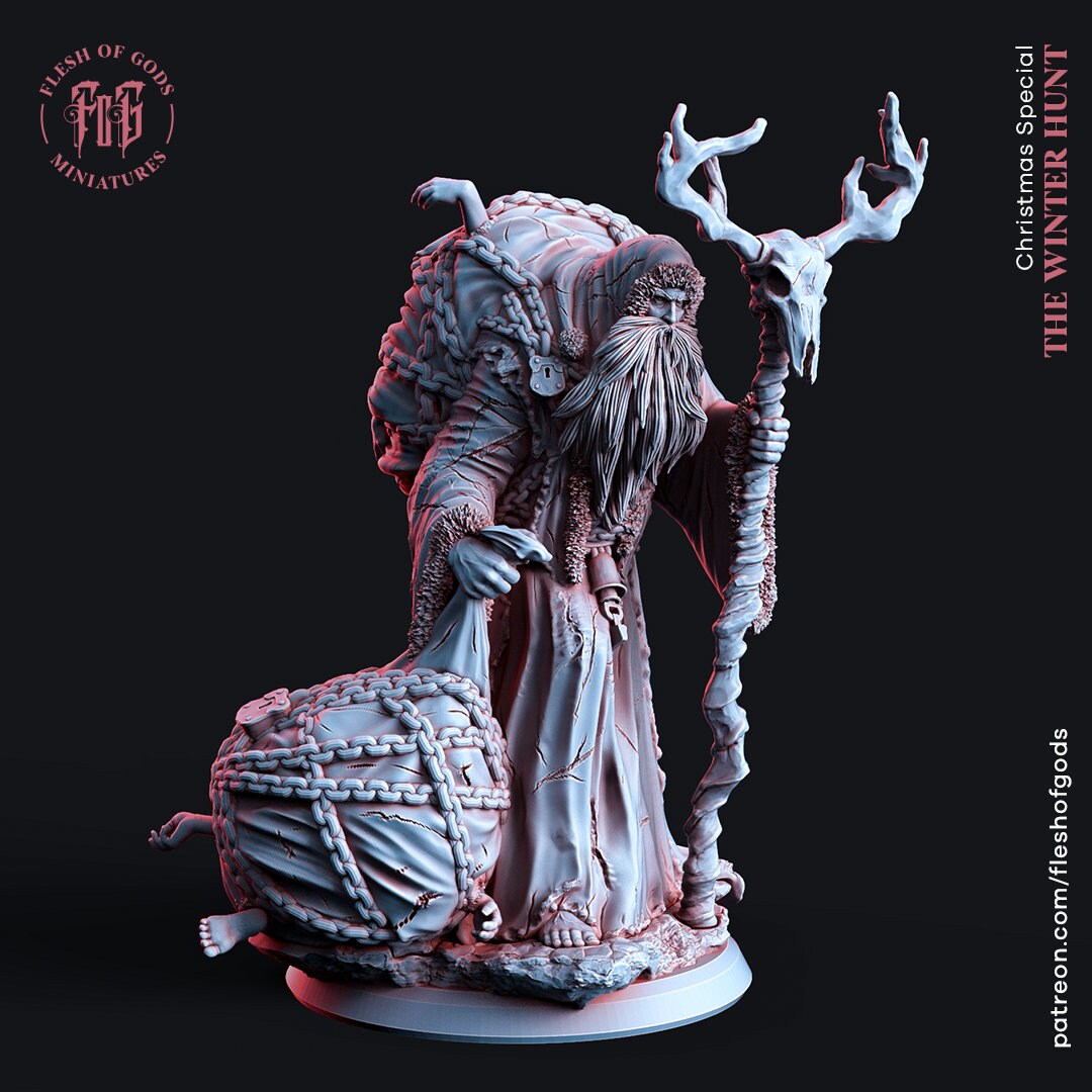 Old Klaus Miniature Dark Christmas Miniature | 32mm Scale 75mm Scale ...