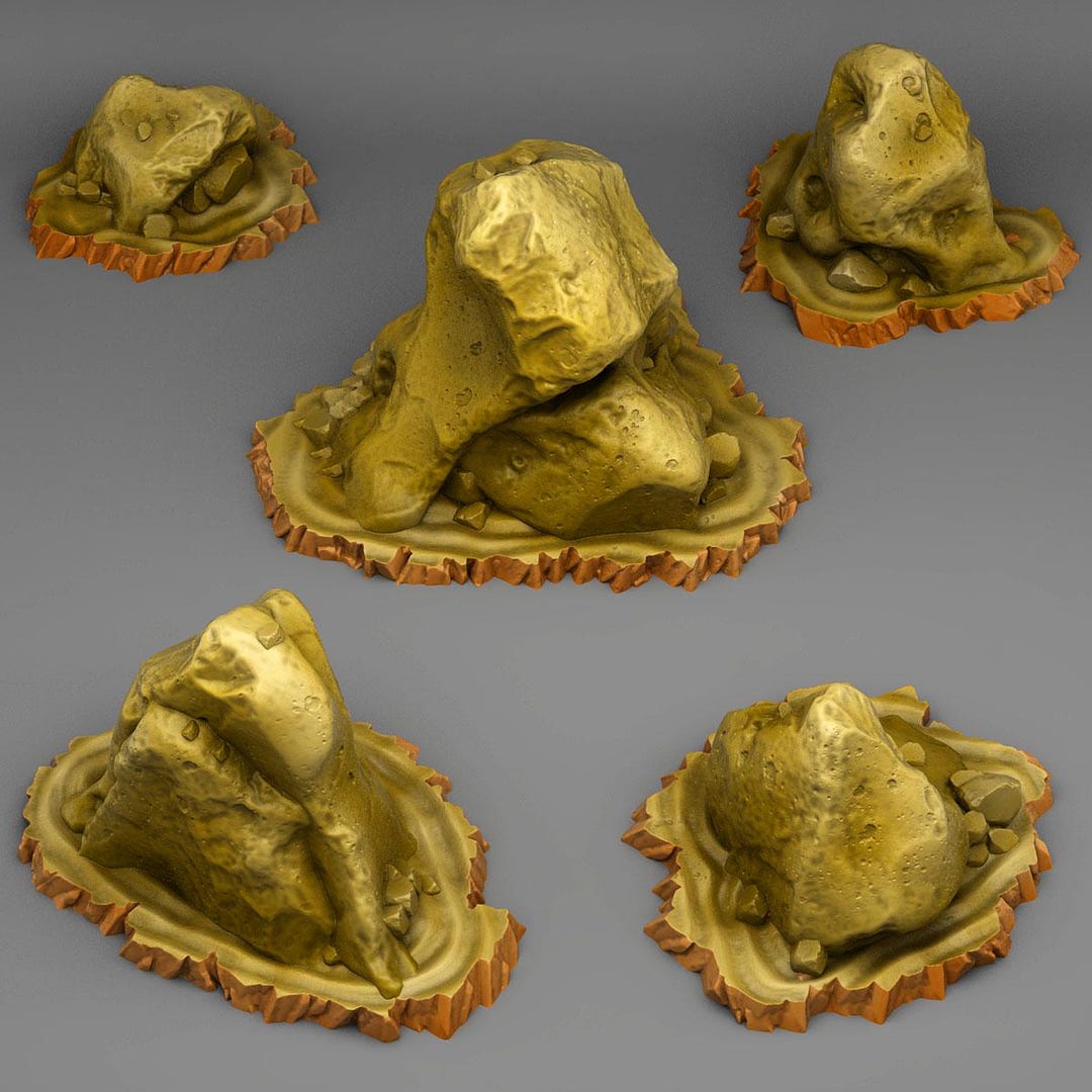 Dnd Sand Rock Miniatures Desert Stone Terrain | 28mm or 32mm Scale ...