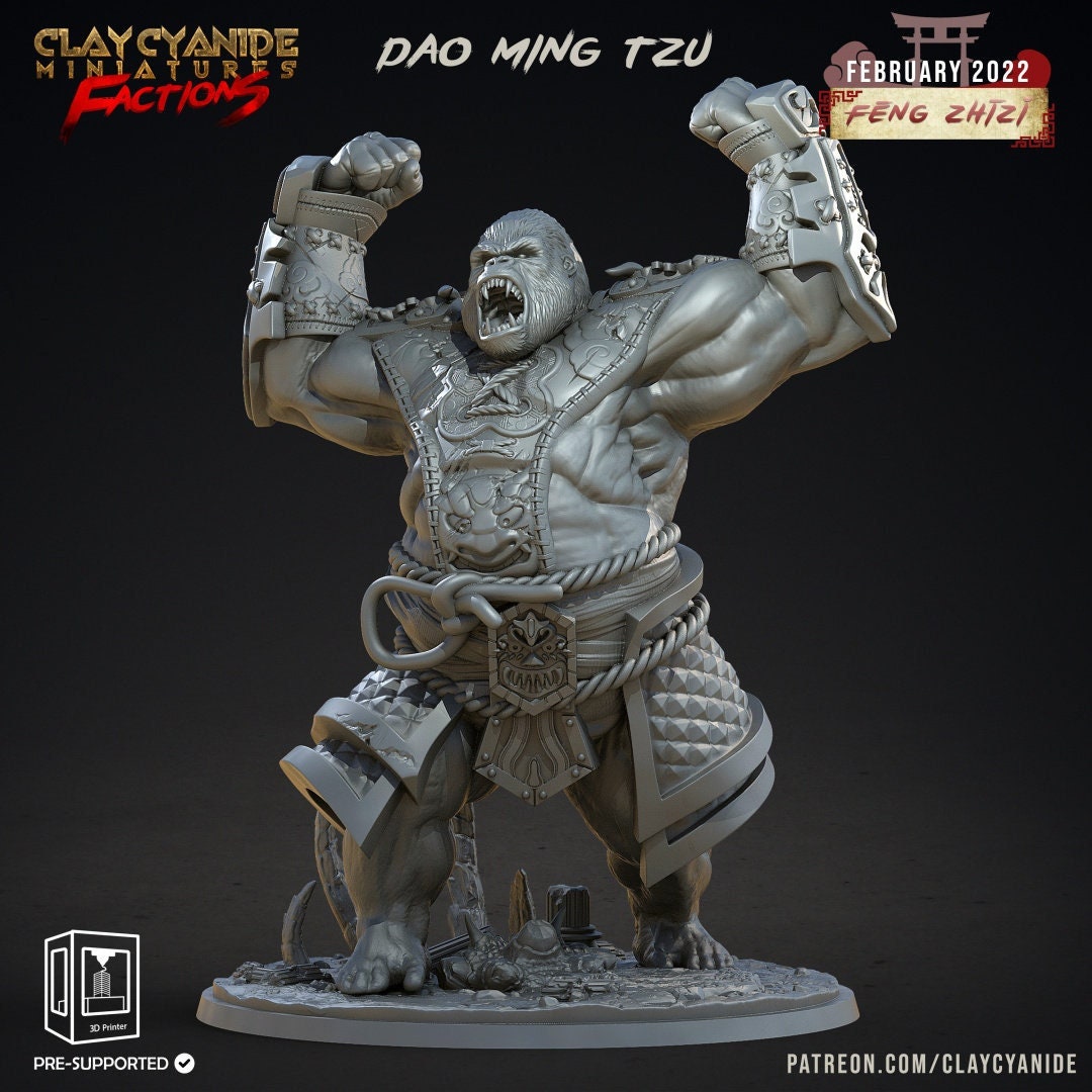 Dnd Ape Boss Monster Miniature Clay Cyanide Sun Wukong Miniature ...