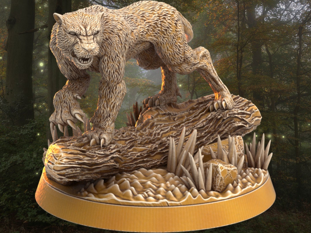 Sylvan Tiger Miniature Dragon's Forge 32mm Dnd 5e Tabletop Gaming Dnd ...