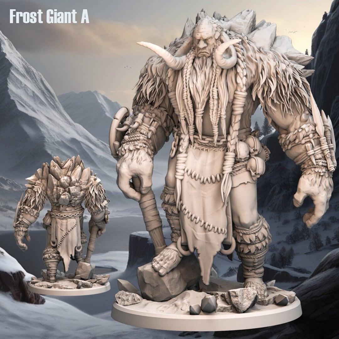 Dnd Frost Giant Miniature | Monster Miniature 32mm Scale Tabletop ...
