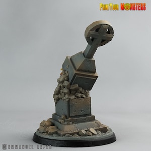 Graveyard Mimic Monster Miniature Dnd Halloween Miniature Grave Stone ...