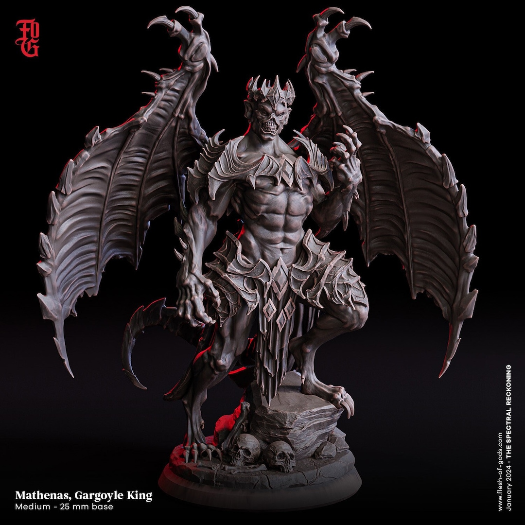 Gargoyle King Miniature Undead Gargoyle | 32mm 75mm and Bust | Dnd ...