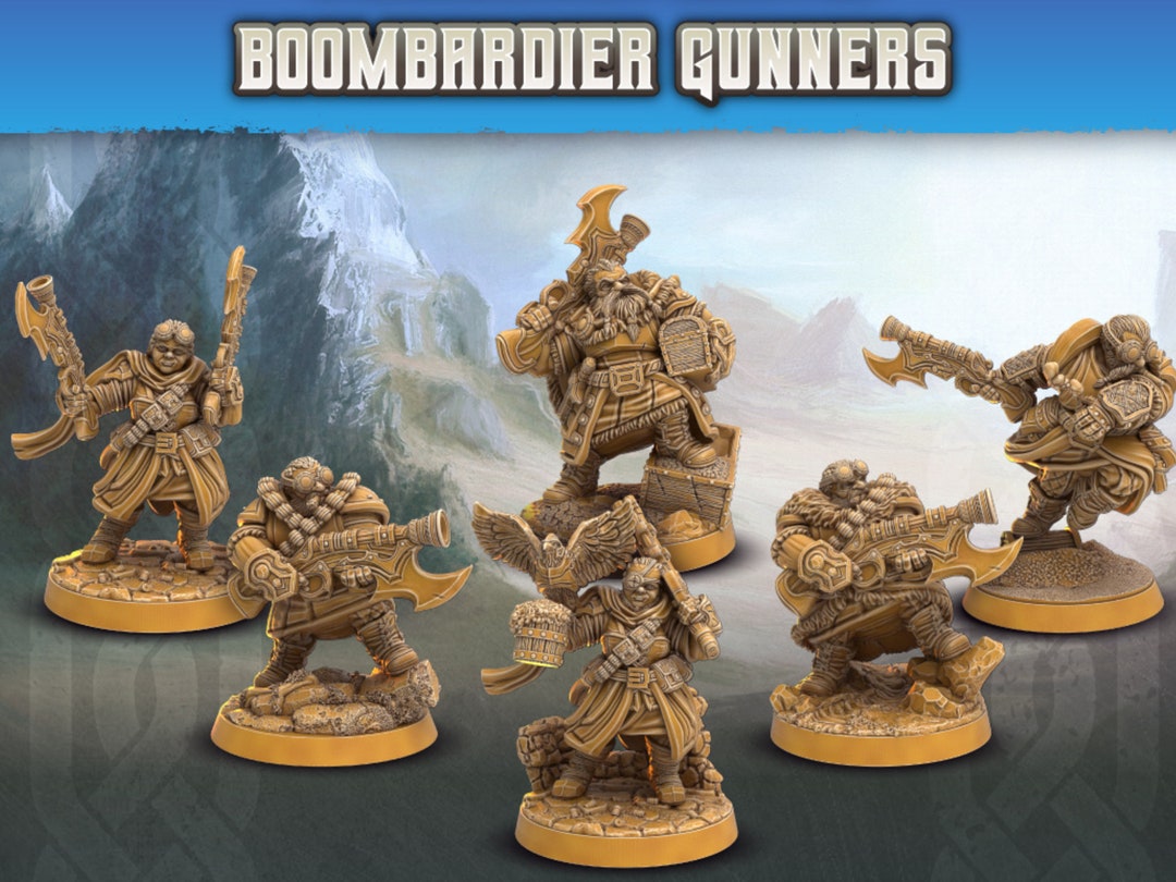 Gunner Dwarf Miniatures Dwarf Hunter Dragon's Forge 28mm Scale Dnd ...