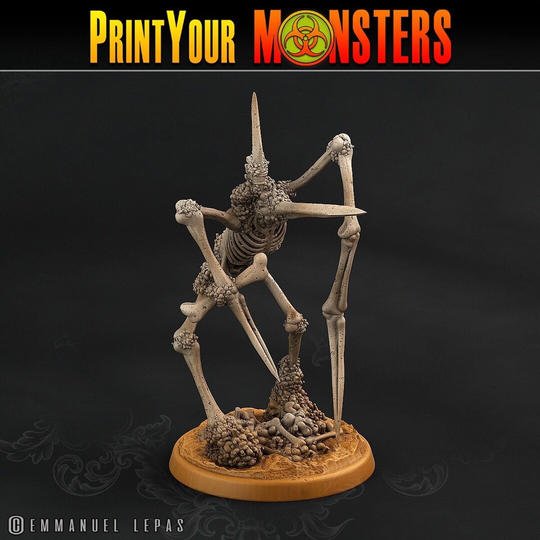 Spike Headless Bone Skeleton Miniatures Print Your Monters - Etsy