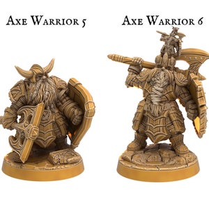 Armored Axe Warrior Dwarf Miniature | Dragons Forge | 28mm Scale | Dnd Miniature | Dungeons and ...