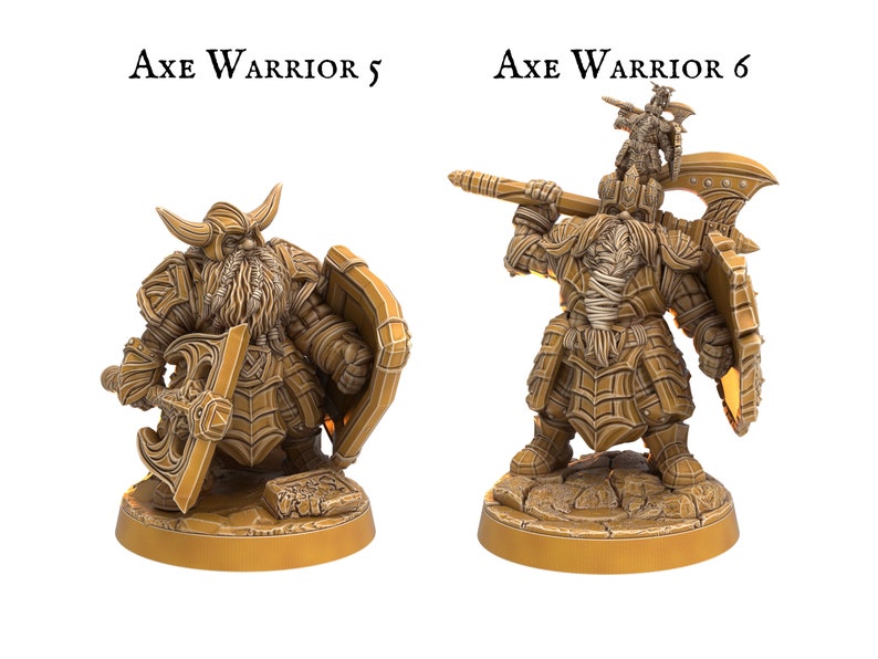 Armored Axe Warrior Dwarf Miniature Dragons Forge 28mm - Etsy