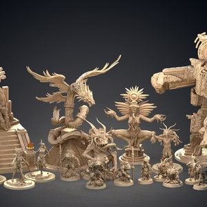 Quetzalcoatl Aztec Miniature | Clay Cyanide | Pantheon of Aztecs | Dnd ...