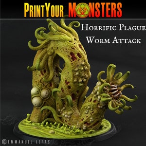 Plague Worm Miniatures | Print Your Monsters | Tabletop Gaming | Dnd ...