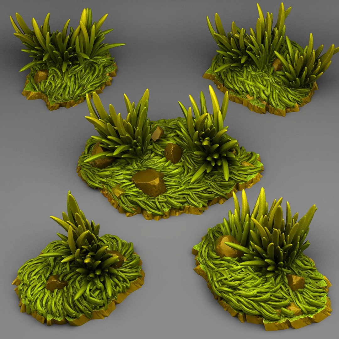 Dnd Grass Miniatures Wargaming Terrain Wild Grass 28mm or 32mm Scale ...