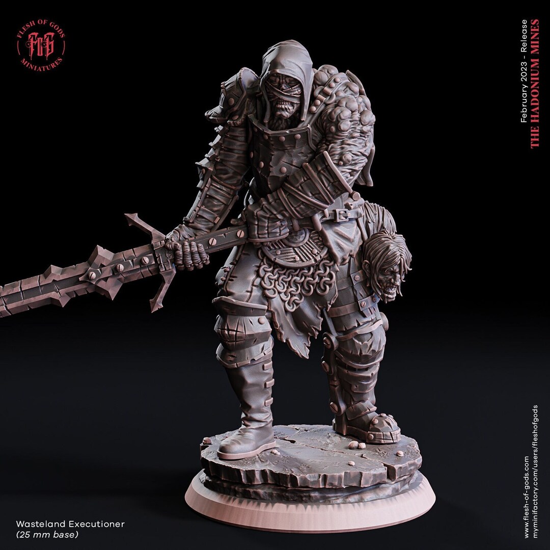 Wasteland Executioner Miniature Undead Miniature | 32mm Scale | Dnd ...