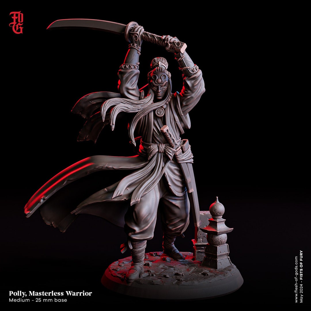 Dnd Female Samurai Miniature Japanese Fighter Miniature Female Fig ...
