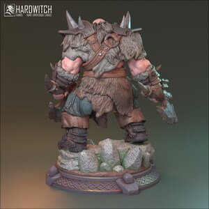 Viking Warrior Bust Resin Statue Dnd Viking Miniature Frost Tribe 32mm ...