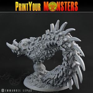 Attack Bone Worm Miniatures | Print Your Monsters | Tabletop Gaming ...