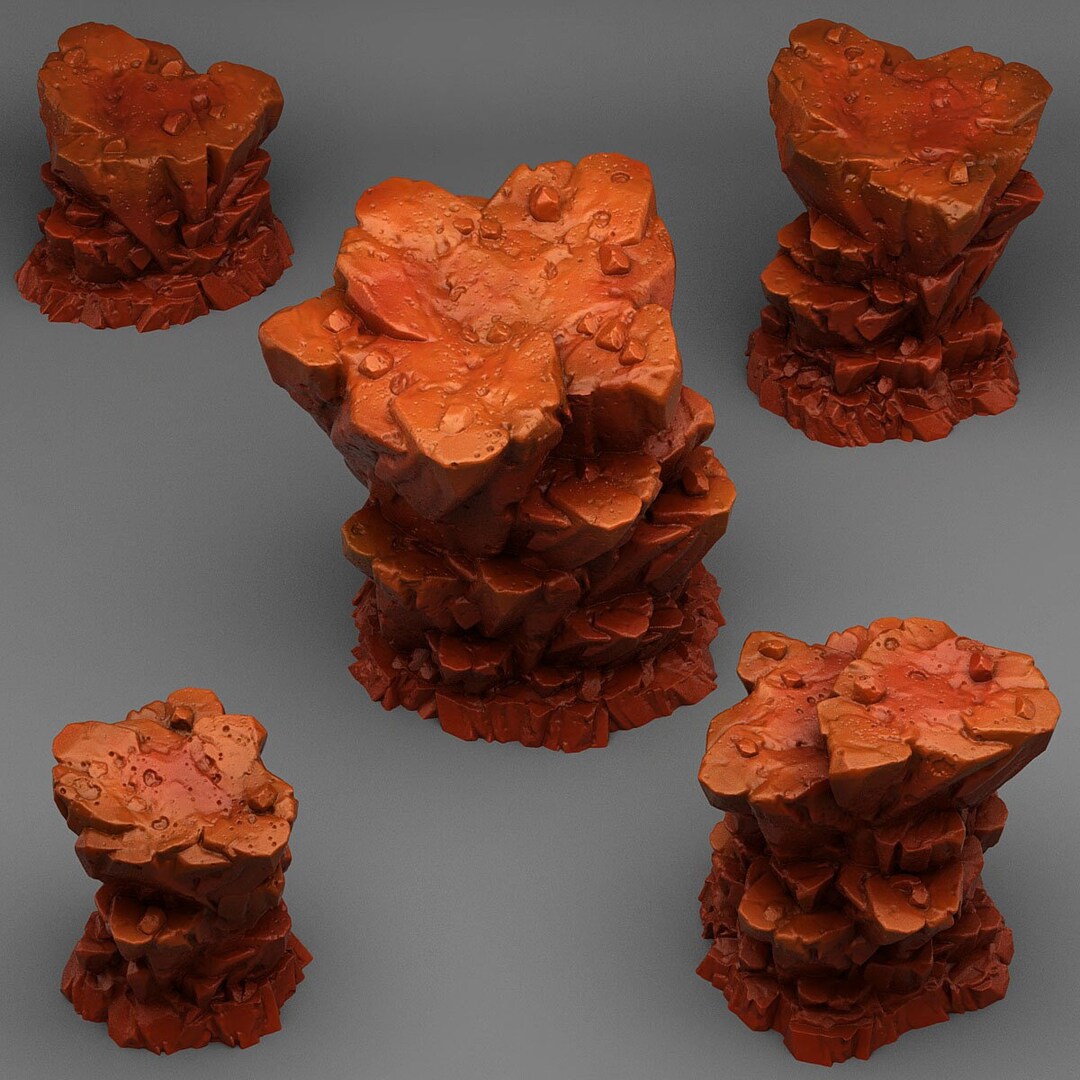 Dnd Wild Martian Rock Miniatures Wargaming Terrain 28mm or 32mm Scale ...