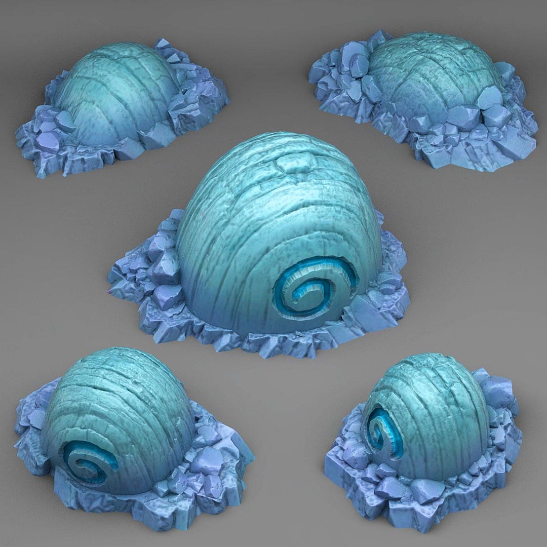 Fossilized Ice Snail Miniatures Dnd Ruin Wargaming Terrain | 28mm or ...