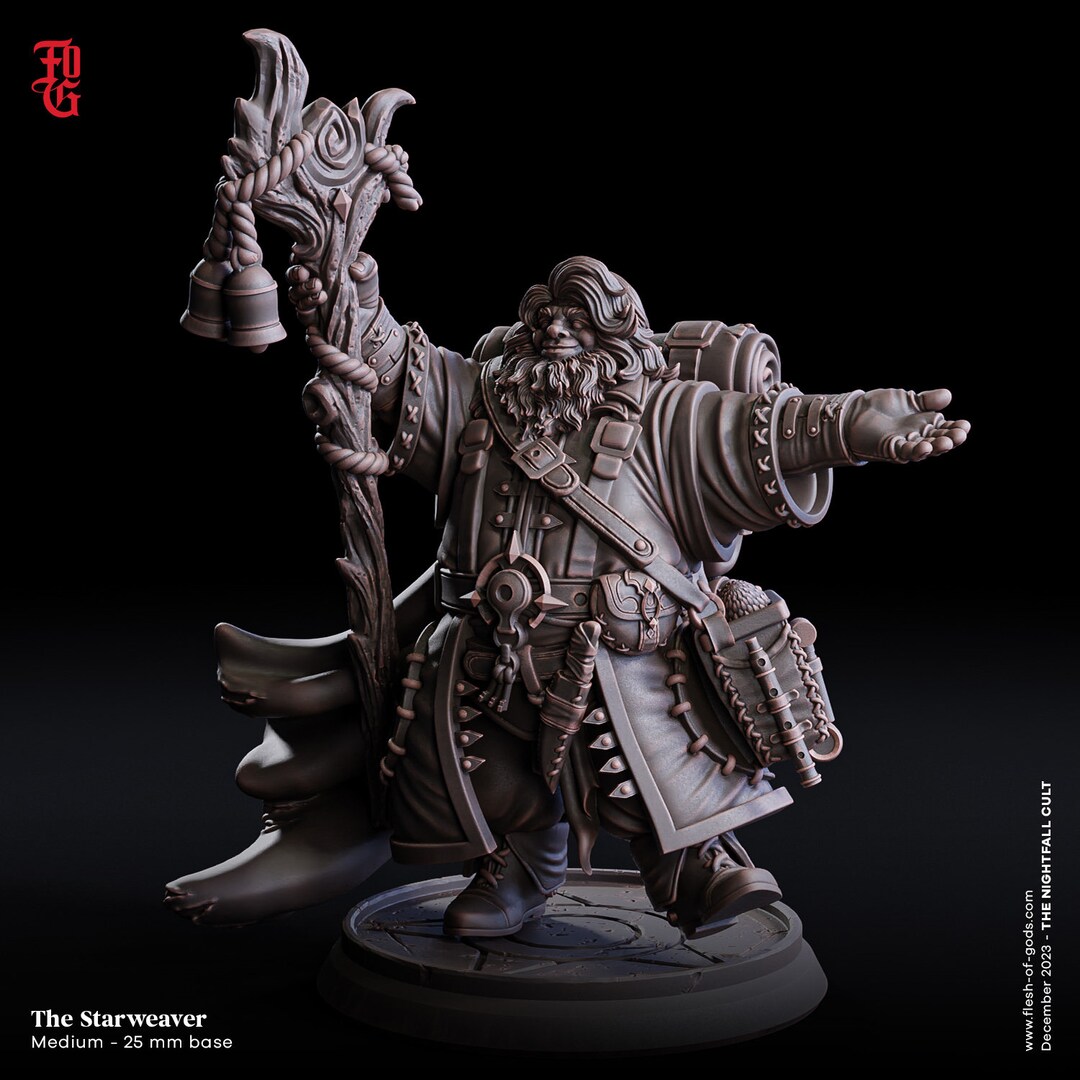 The Starweaver NPC Miniature Spellcaster | 32mm Scale 75mm Scale and ...