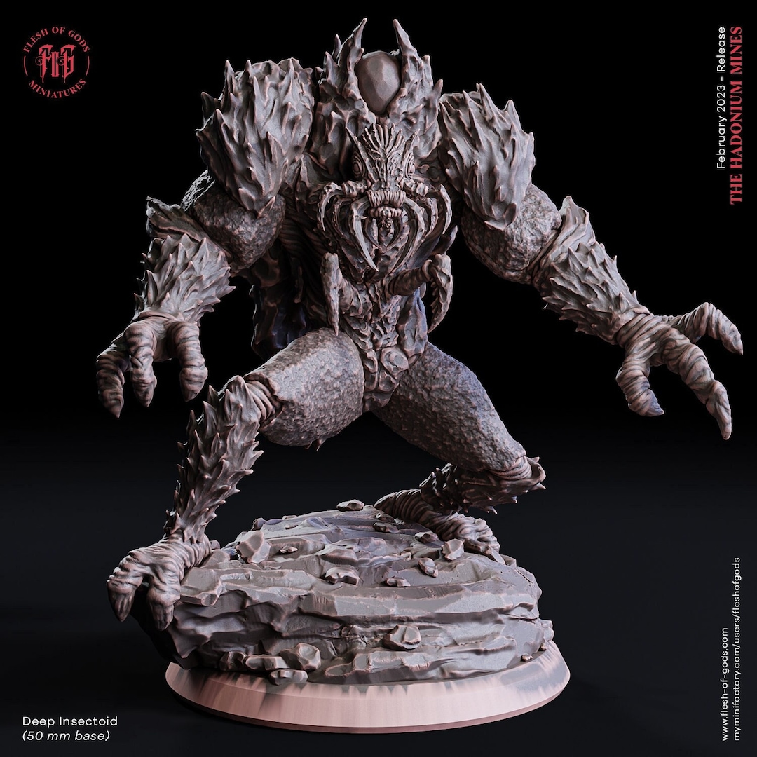 Deep Insectoid Miniature Insect Skeleton Miniature | 50mm Base | Dnd ...