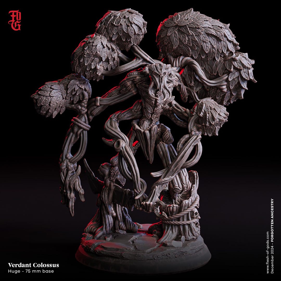 Verdant Colossus Tree Miniature Ent Monster Miniature Druid Forest ...