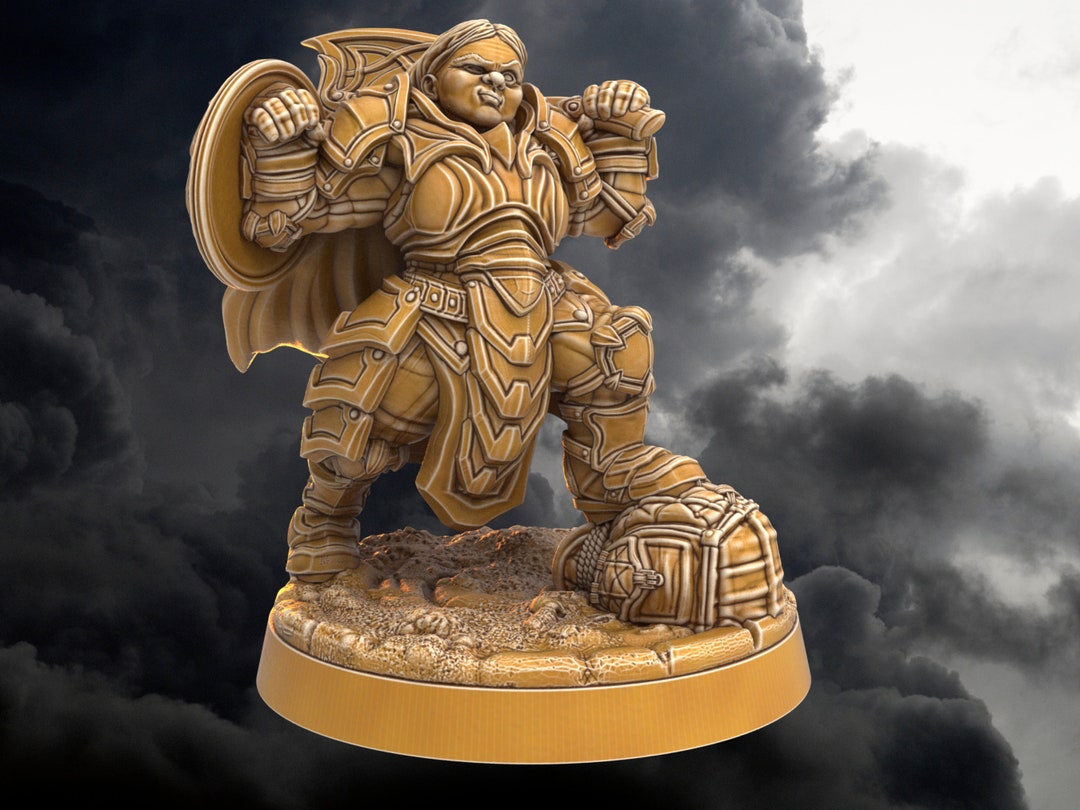 Female Dwarf Miniature Armored Axe Warriors Dragons Forge - Etsy