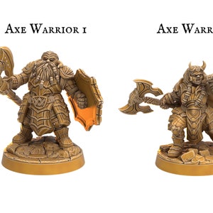 Armored Axe Warrior Dwarf Miniature | Dragons Forge | 28mm Scale | Dnd Miniature | Dungeons and ...