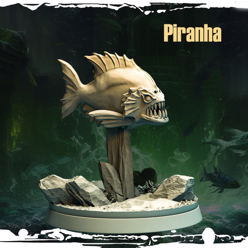 Swamp Piranhas Miniature Underwater Monster Miniature Fish Campaign ...