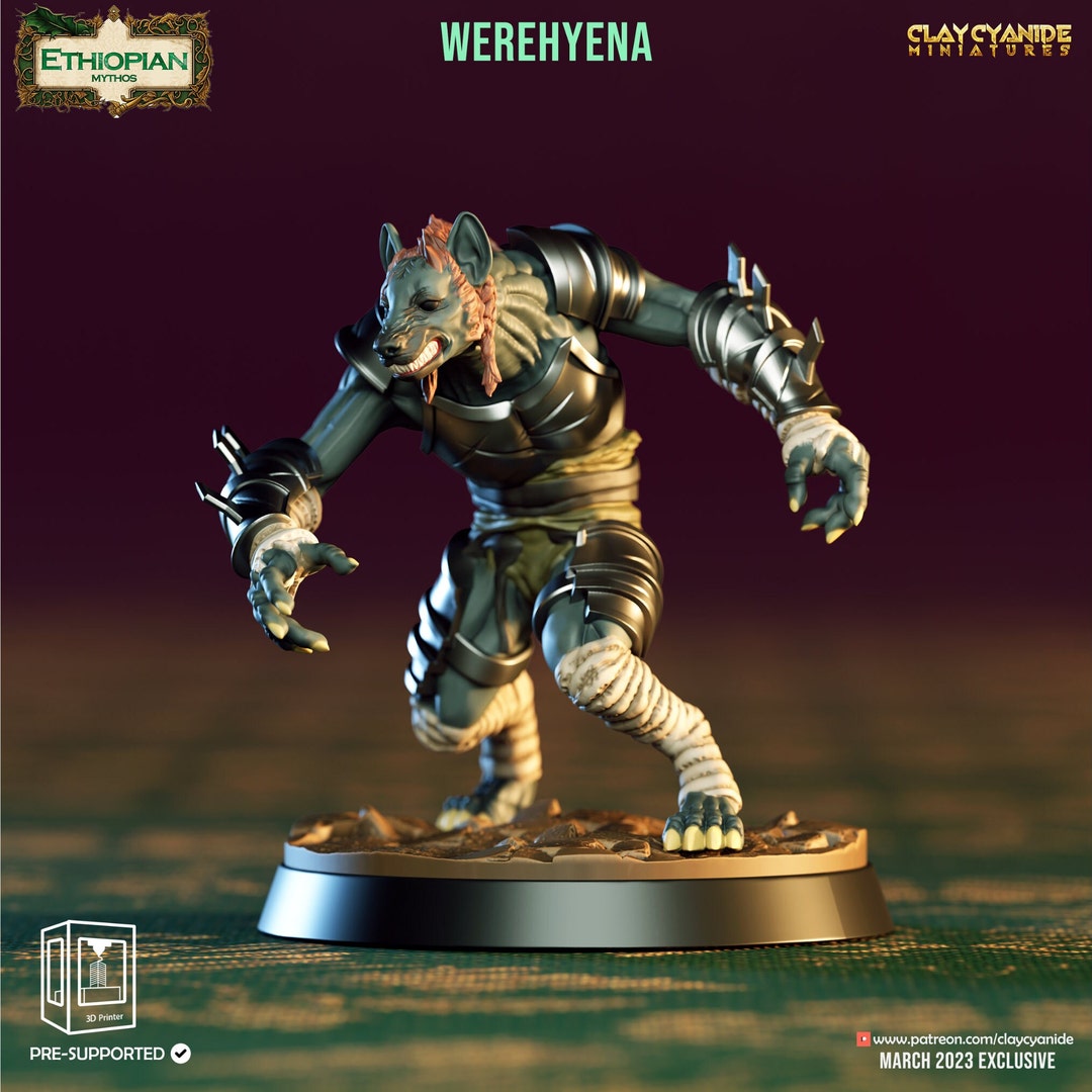 Werehyena Miniature Werewolf Miniature Ethiopian Mythology Dnd ...