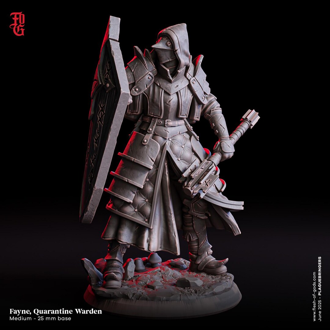 Plague Quarantine Warden Miniature Plague Doctor Fighter Masked ...