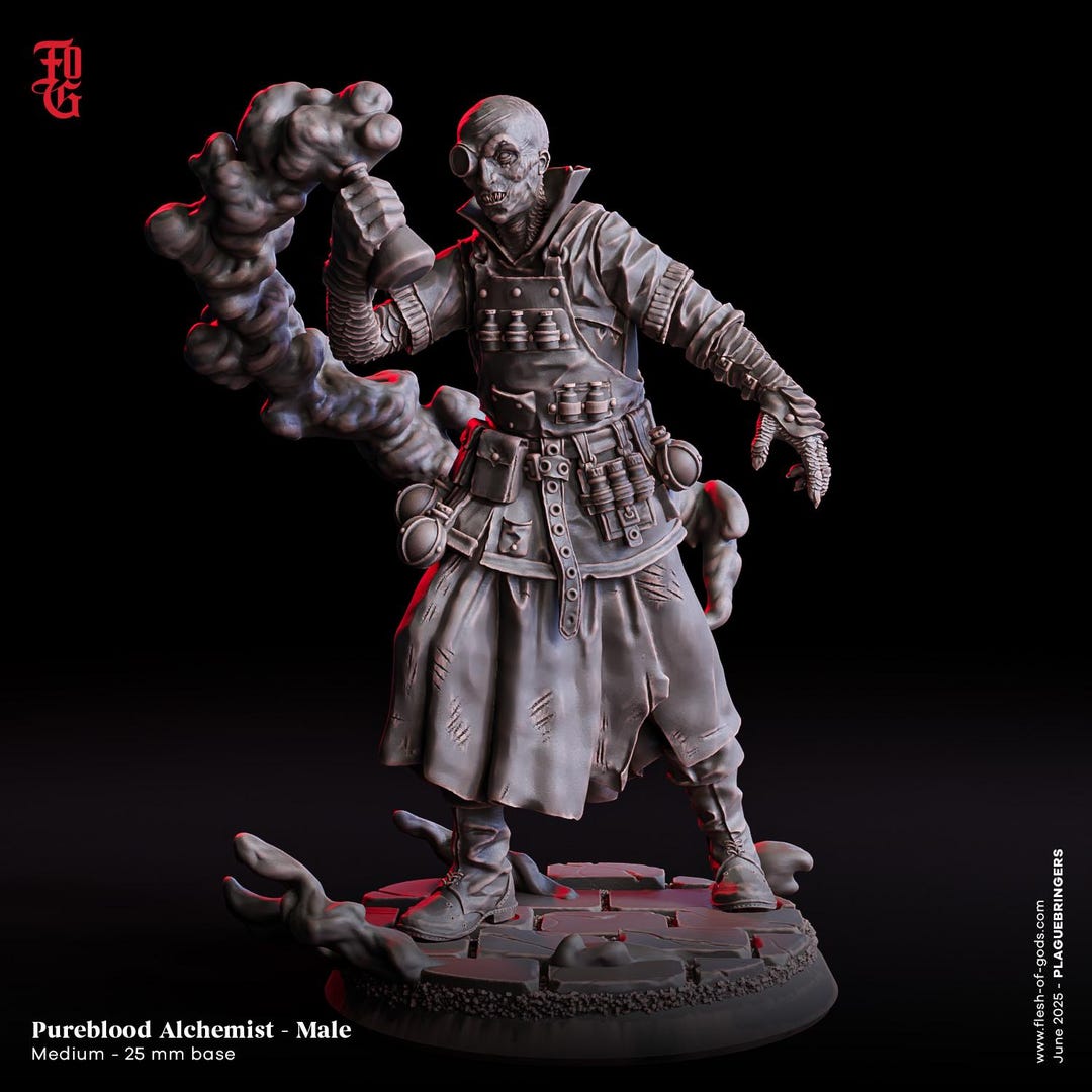 Dnd Pureblood Alchemist Miniature Plague Doctor Undead Artificer | 32mm ...