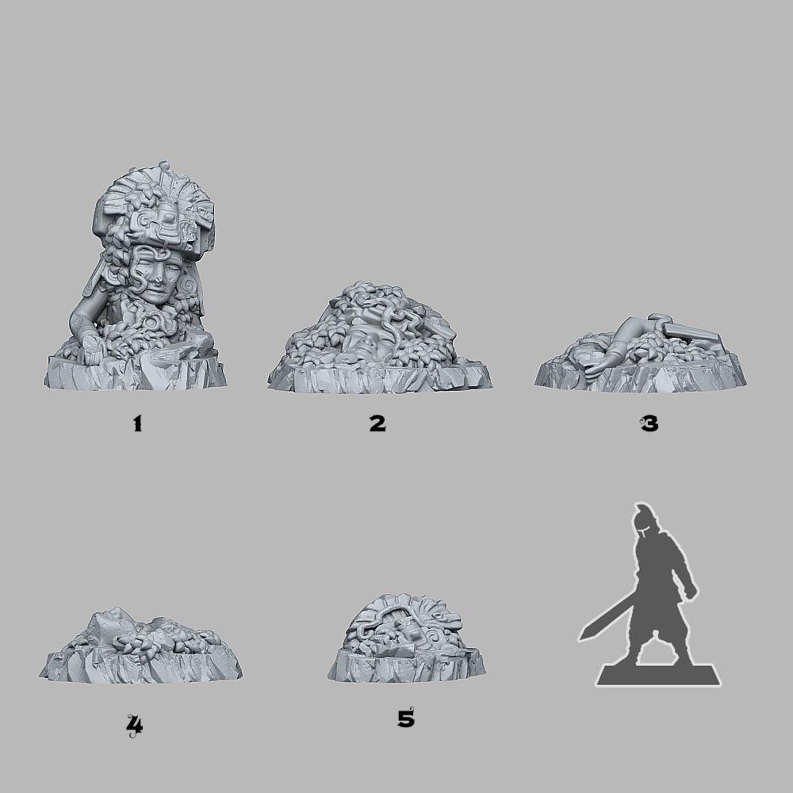 Aztec Ruin Miniatures Prop Stone Ruins Wargaming Terrain | 28mm or 32mm ...