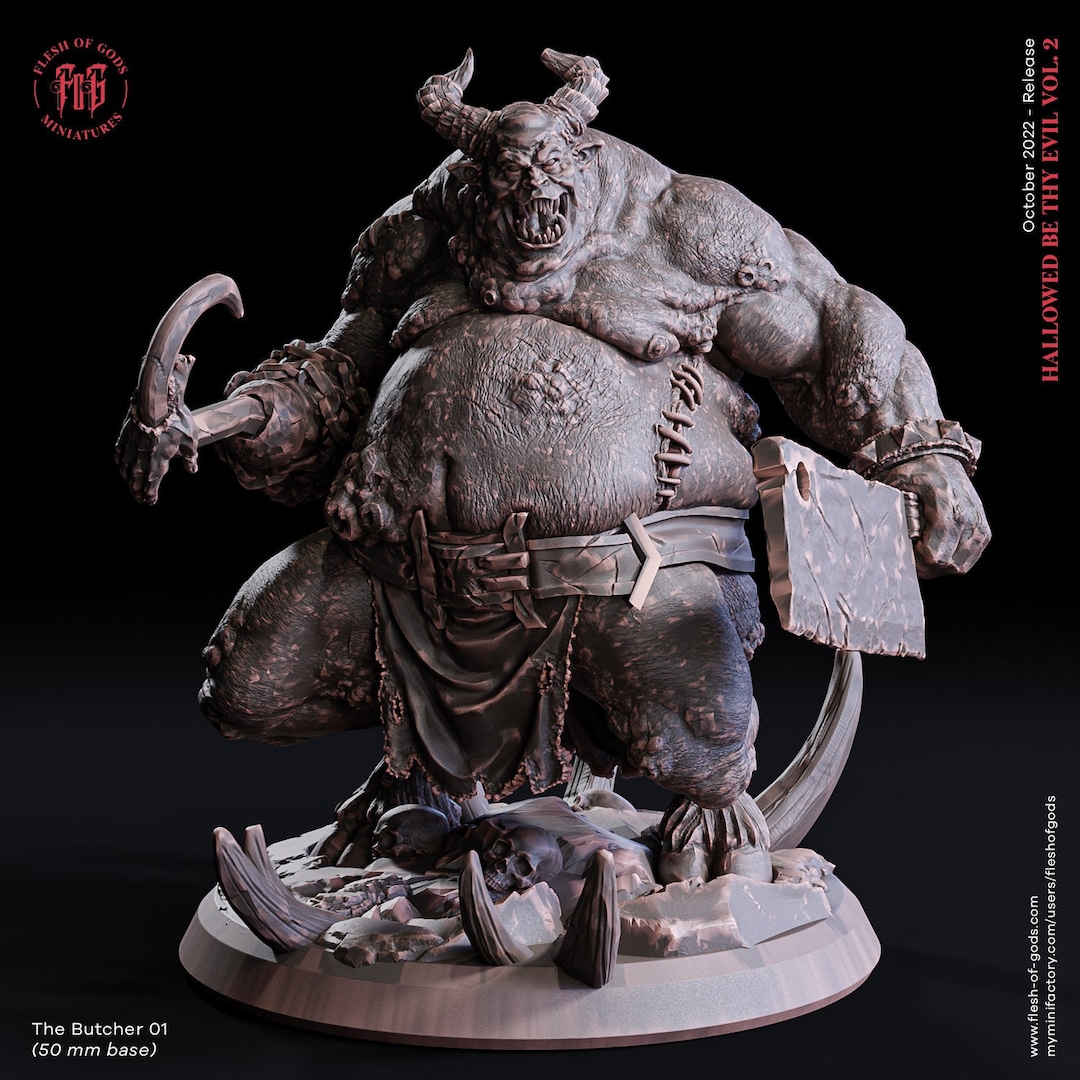 Dnd the Butcher Monster Miniature | 50mm Base | Dnd Miniature Dungeons ...