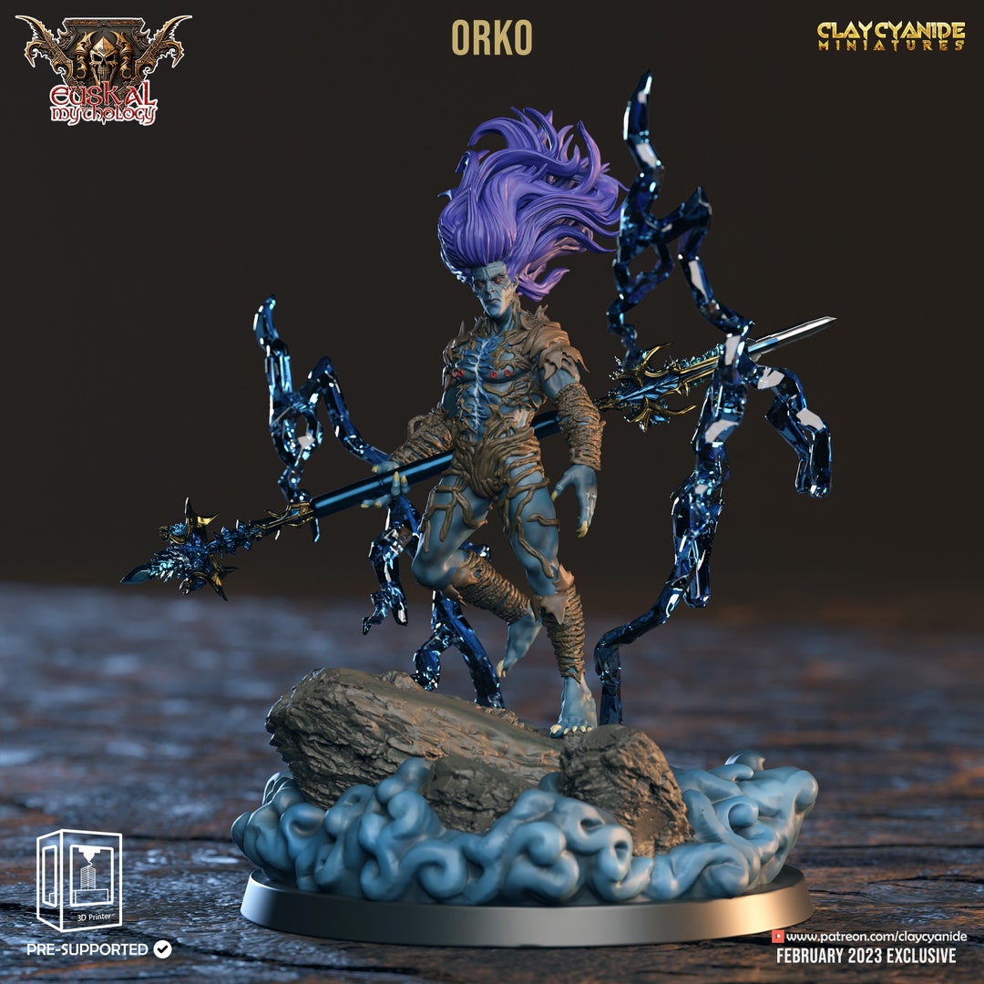Storm God Miniature Orko | Basque Mythology Euskal | Dnd Miniature ...